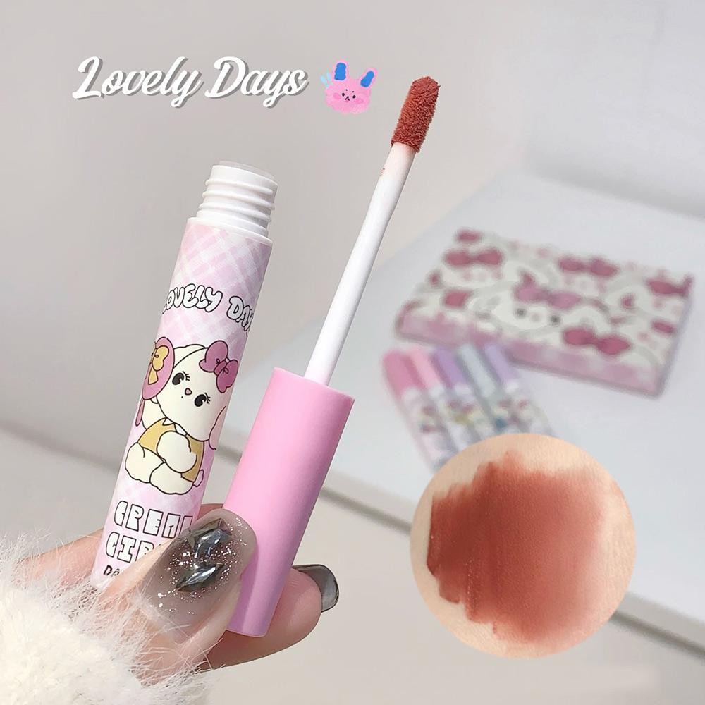 6pcs Cat Lip Gloss Set Velvet Matte Long-lasting Easy-to-color Lip ...