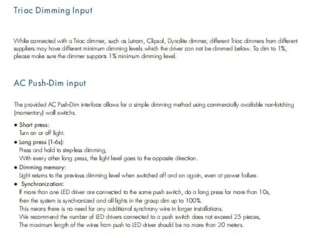 TE-15A/25A/36A Led Triac Dimming Driver 200-240V Input,Output 15-36W 150-1200mA Constant Current ...