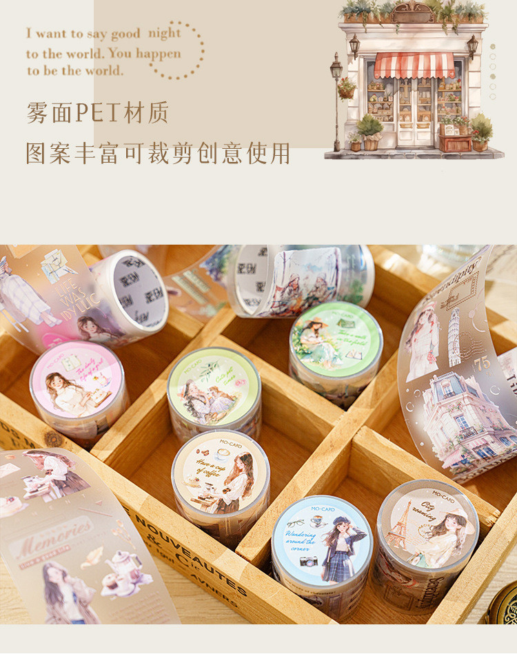 ENWEI 50mm*2m [Girl Miss Series] Lovely Journal Masking Tape Mist ...