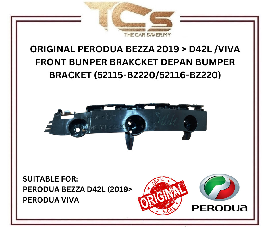 ORIGINAL PERODUA BEZZA D42L/VIVA FRONT LEFT/RIGHT BUNPER BRAKCKET DEPAN ...
