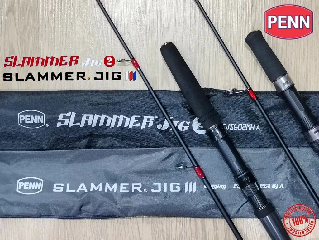 PENN SLAMMER JIG 2/ SLAMMER JIG 3 SPINNING JIGGING ROD | Shopee Malaysia