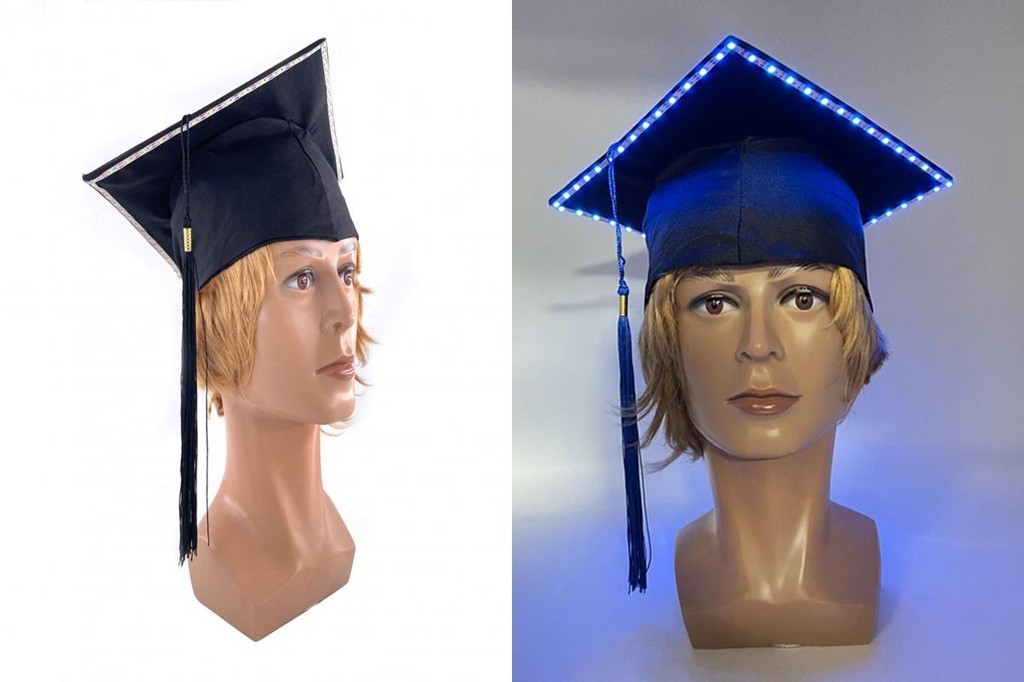 Fairystore| Unisex Bachelor Hat Led Illuminated Tassel Hat Led Light Up ...