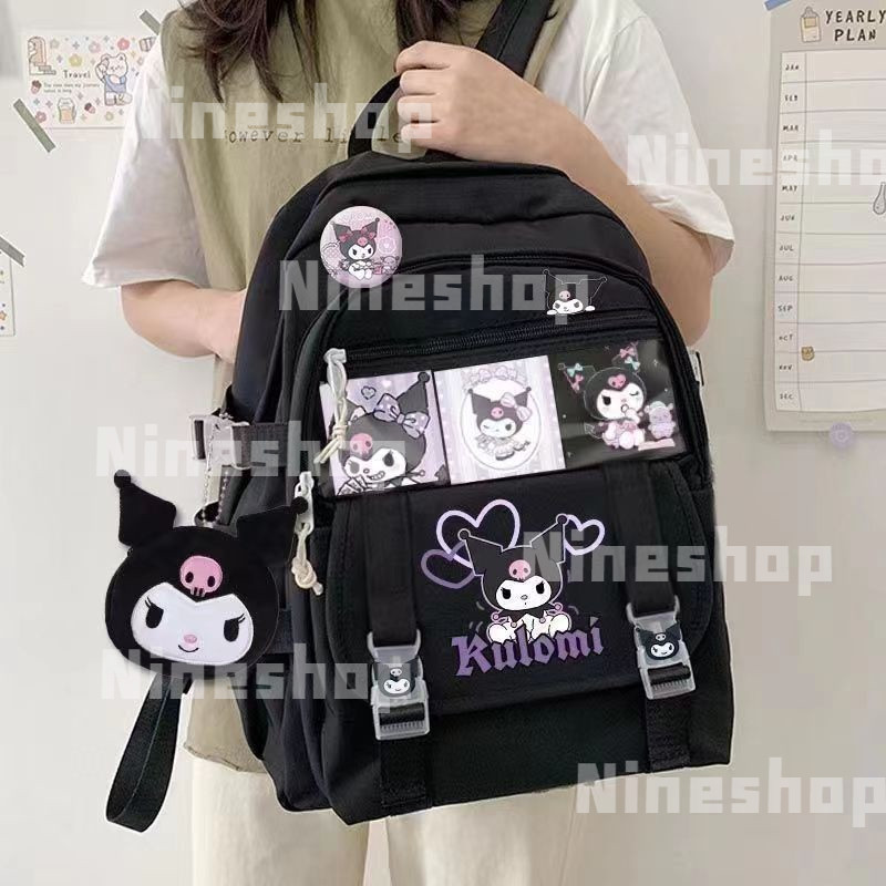 Kuromi Sanrio Bag Anime School Backpack for Kids Boys and Girls Large ...