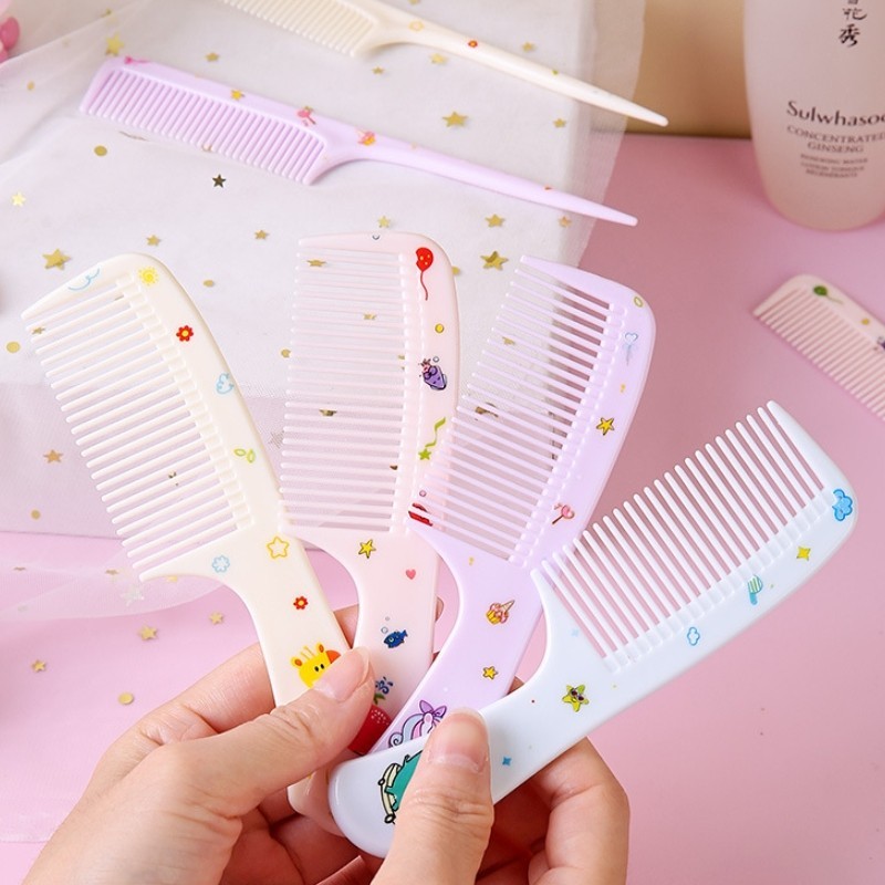 Cartoon Plastic Comb Cute Girl Heart Home Dormitory Multi-shape Smooth ...