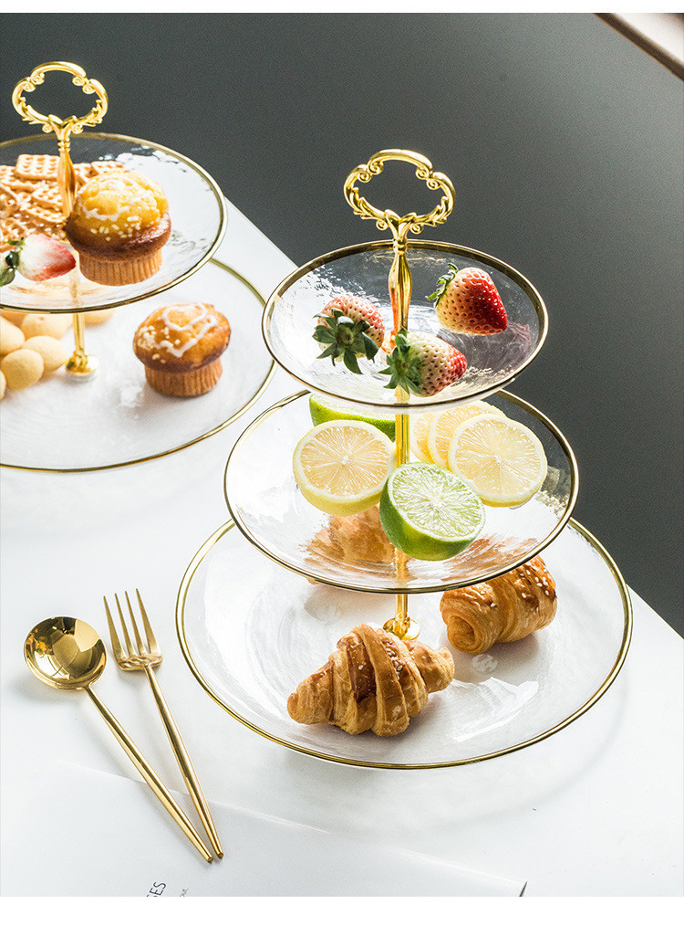 Romantika 3 Tier Clear Tray tea table afternoon tea Acrylic Display ...