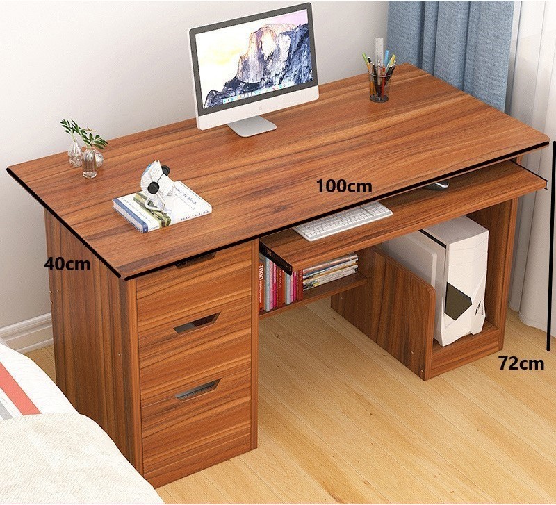 Public 80cm 100cm 120cm Computer Desk Study Table Desktop Home Writing ...