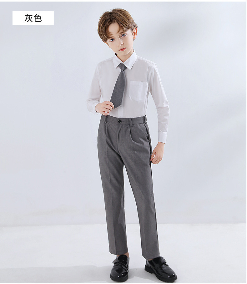 2-14Y White Slacks for Kids Boy Wedding Formal Suit Pants Trousers Boys ...
