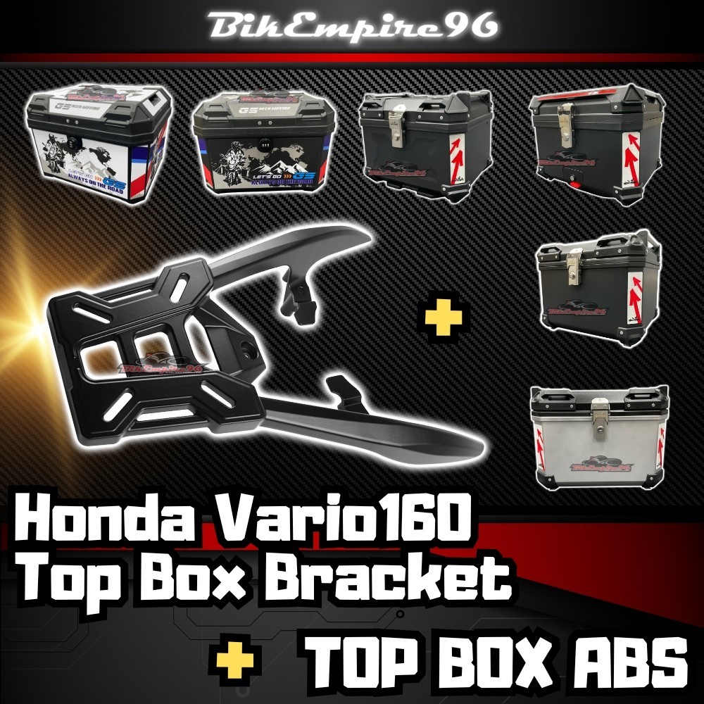 Honda Vario160 Top Box Bracket with Top Box ABS 45L Storage Box Luggage ...