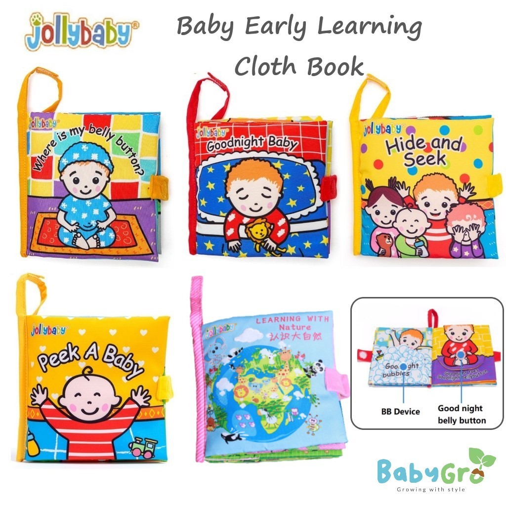 Jollybaby Activity Baby Cloth Book Soft Book Early Learning Baby Book ...