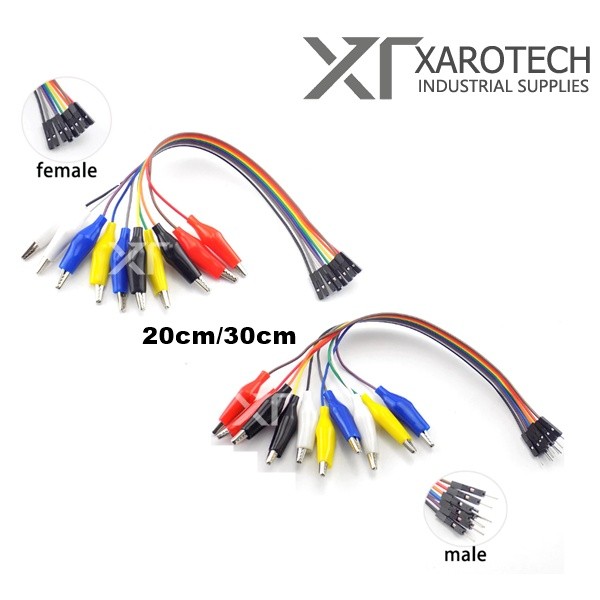 1 Bundle (10 wire) of Alligator / Crocodile Clip to Male/Female ...