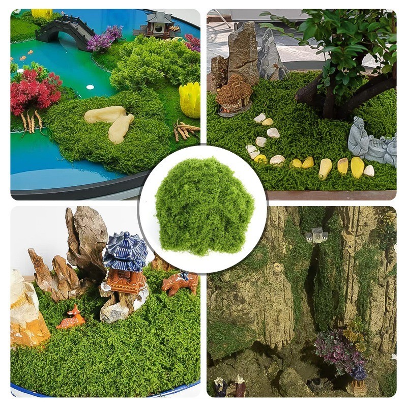 30-100g Simulated Artificial Moss - DIY Fake Filamentous Moss - Lawn ...
