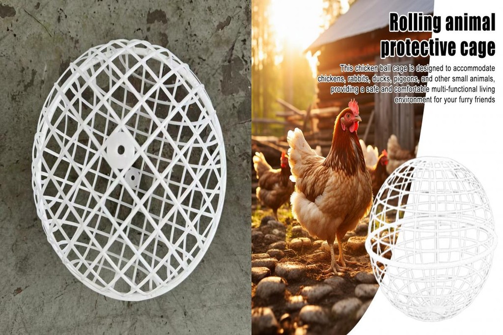 Chicken Ball Cage Animal Safe Environment Portable Round Chicken Coop ...