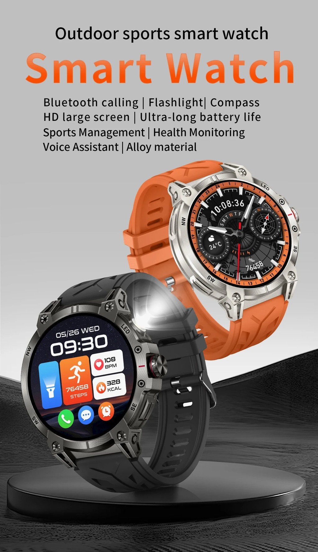 2025 New Men's Smartwatch has a Customizable dial that Supports AI voice Assistant and 5.3 ...