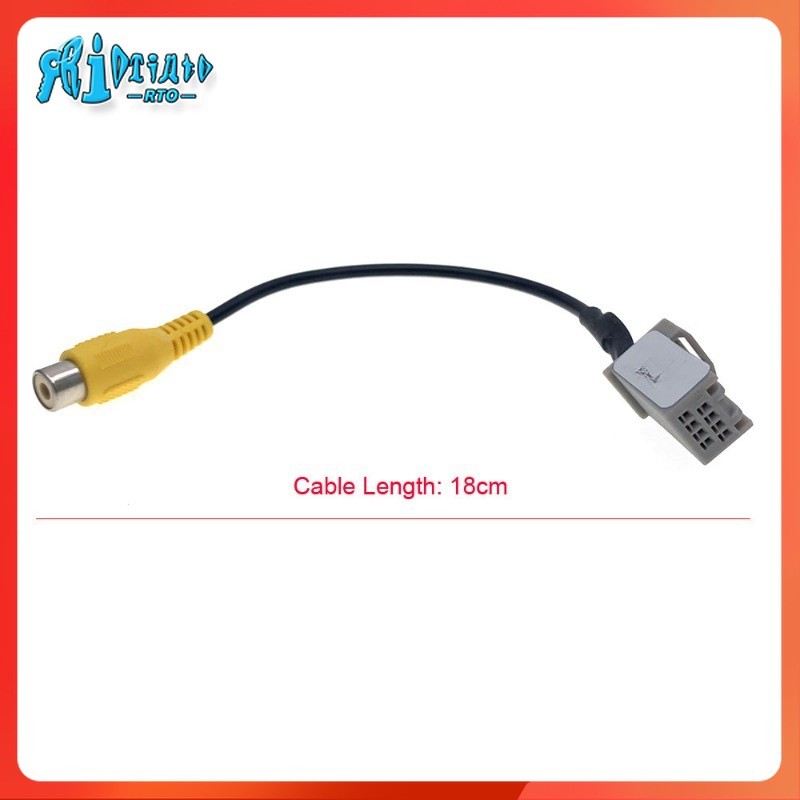 RTO 8 Pin Car Reversing Camera Video RCA Cable Adapter Wiring Connector ...