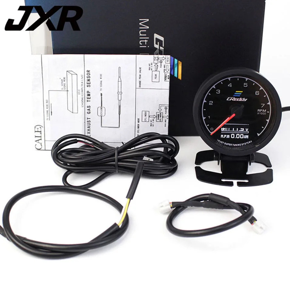 GReddi Boost Gauge Water Temp Multi D/A 7 Warna LCD Display Turbo Oil ...