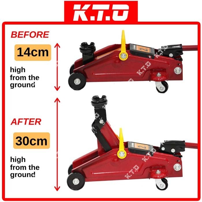 2 Ton Hydraulic Floor Jack Repair Tools Lifting Car Tyre Change Tool ...