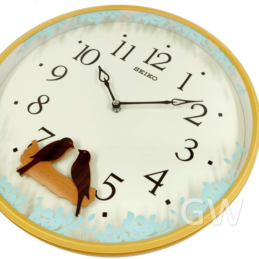 100% ORIGINAL SEIKO Quartz Swinging Bird Pendulum Analogue Wall Clock ...