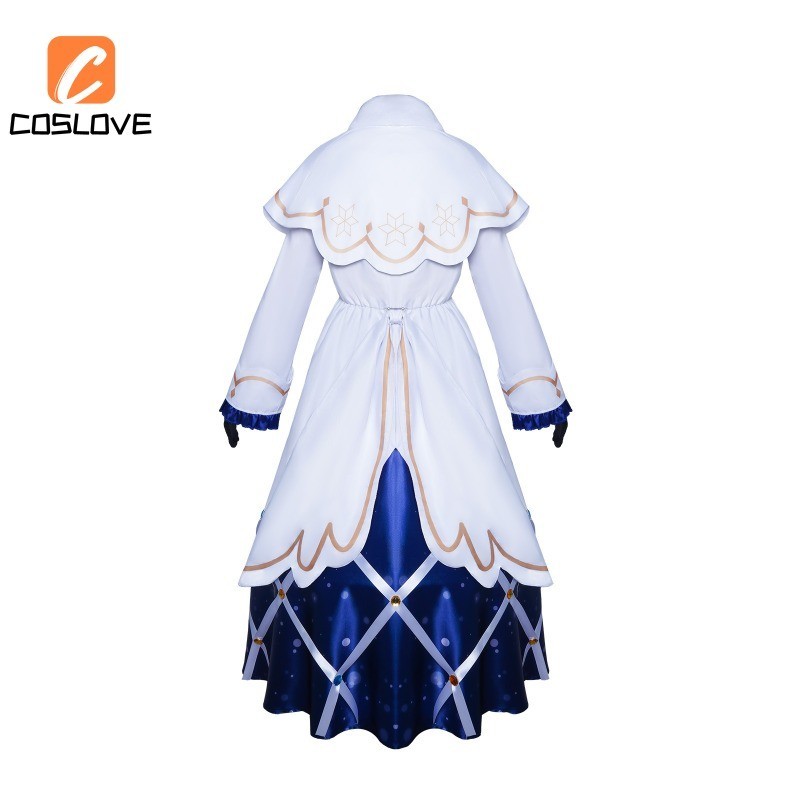 Hatsune Miku Snow Miku Cosplay Full Set Costume White Blue Color Dress ...