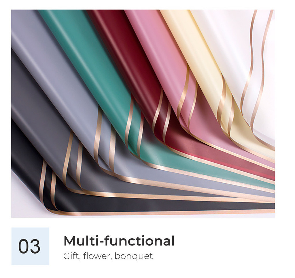 Gift Wrapping Paper Bouquet Paper Kertas Bouquet Kertas Bunga Gold ...