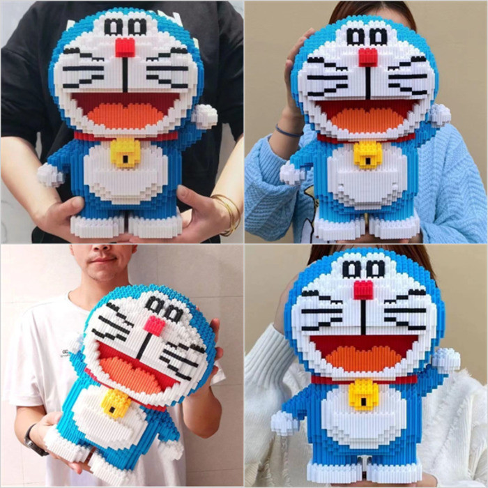 Doraemon Praise Intelligence Toy Pink Pig Cheap DIY Spiderman Lego ...