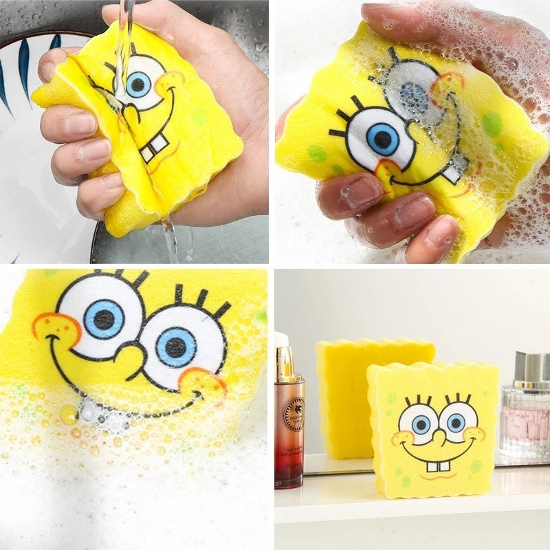 Dishwashing Spongebobs Sponge Shelf Cartoon Wash Dishes Cleaning Sink ...