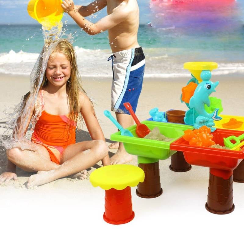 Beach Vibrant Children's Sand Table Set For 3-6 Year Olds With Play ...