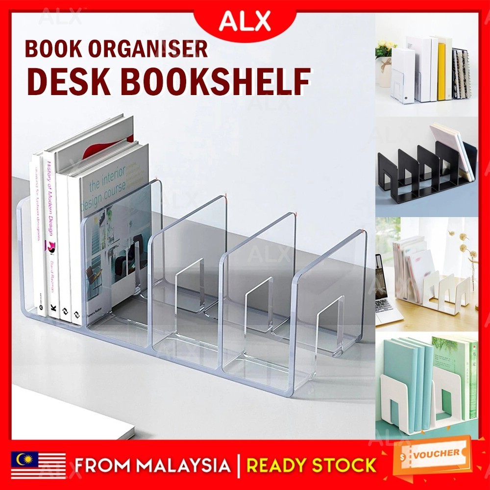 ALX 32CM Desktop Book Rack Bookend Organizer Divider Partition Book ...