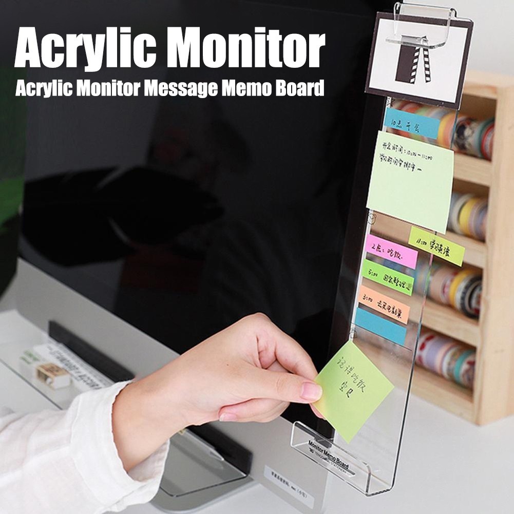 (BABYCITY-MY) Creative Acrylic Monitor Message Memo Board For Sticky ...