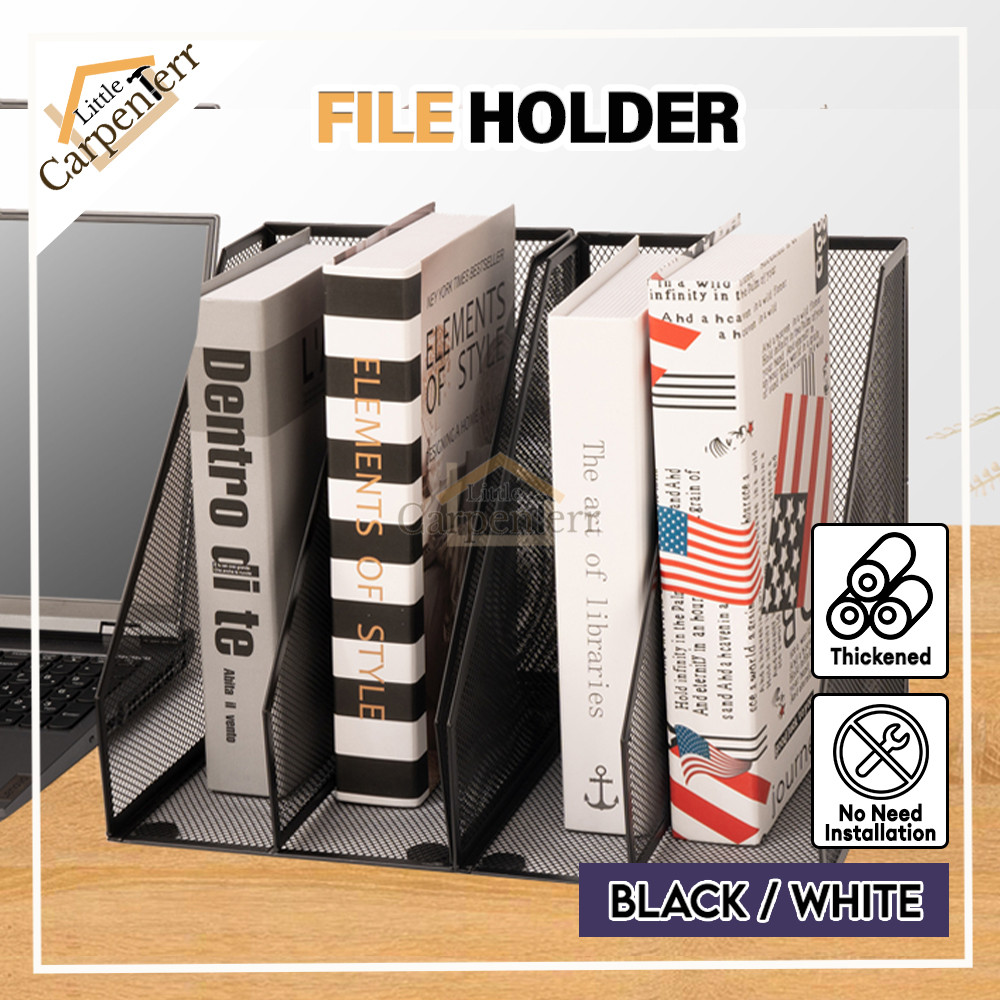[2PC/SET] Little Carpenterr Metal File Holder Folder Rack Bookshelf Rak ...