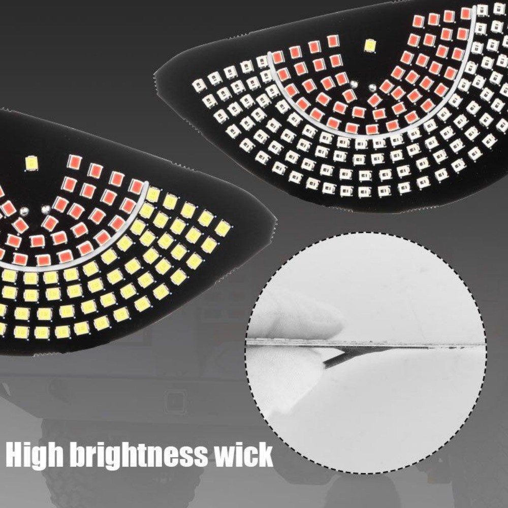 2 PCS SET Demon Eye Car LED Decorative Lights USB Rechargeable 11 Modes ...