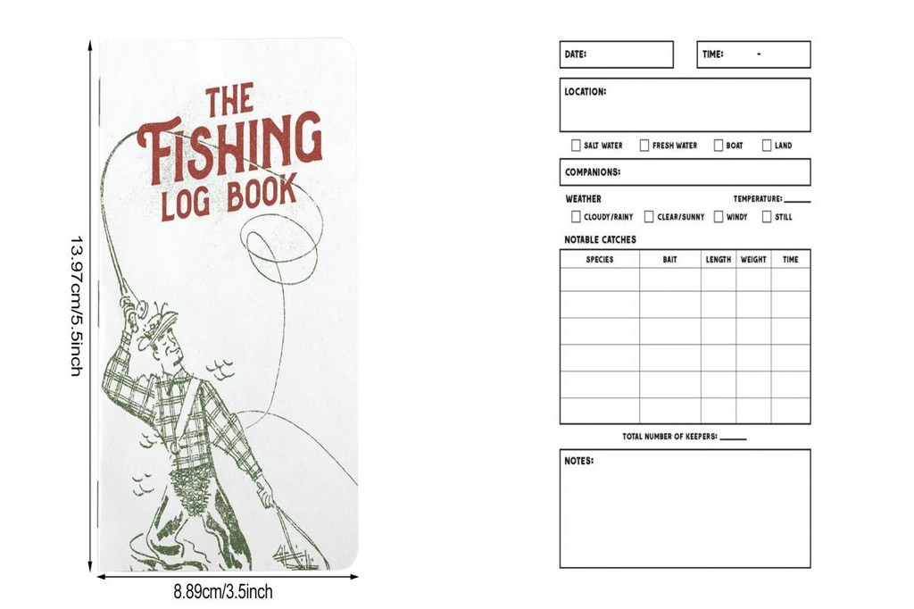 {New} Fisherman Journal Fishing Journal Ultimate Fishing Log Book for ...