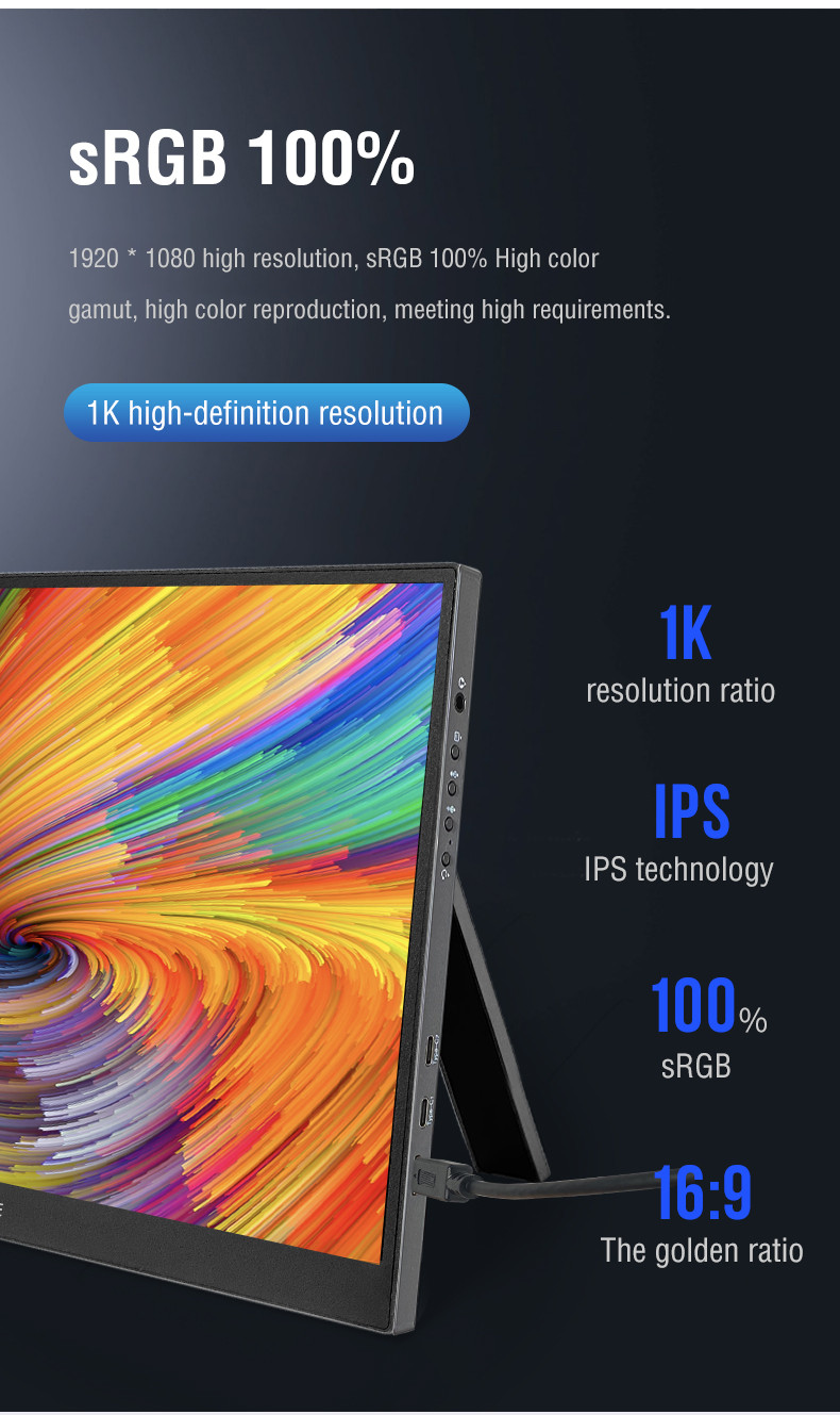 Anmite 15.6 Inch WiFi Wireless Android TV Smart Projection Monitor ...