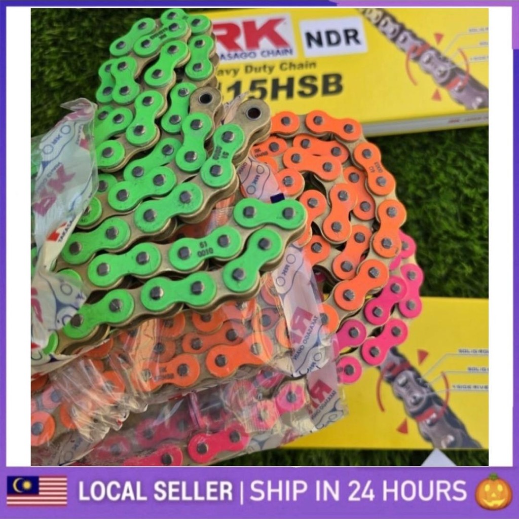 RK LIMITED EDITION PINK GREEN OREN GOLD 415-132L CHAIN HEAVY DUTY ...