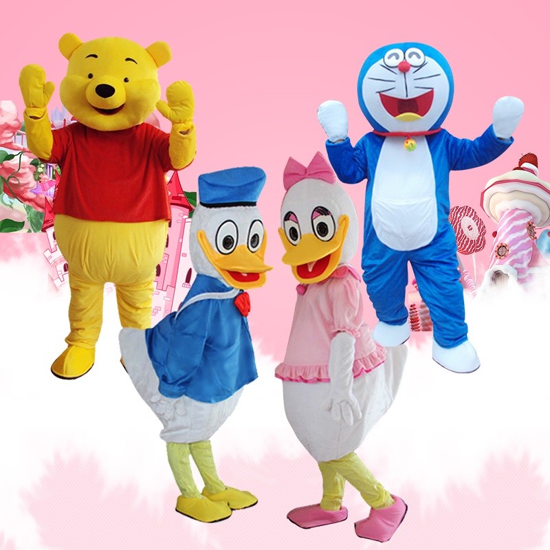 in stock Donald Duck Doraemon Jingle Cat Anime Mascot Costume for Adult ...