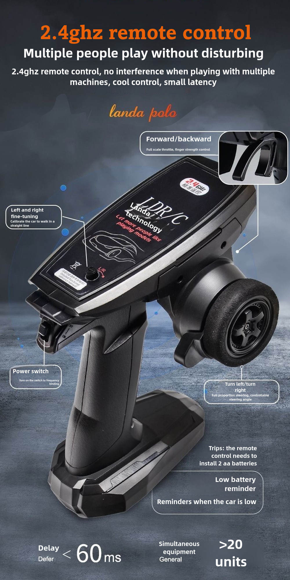 LDR/C 1/28 RTR 4WD RC Drift Car Servo Steering Full Proportional ...