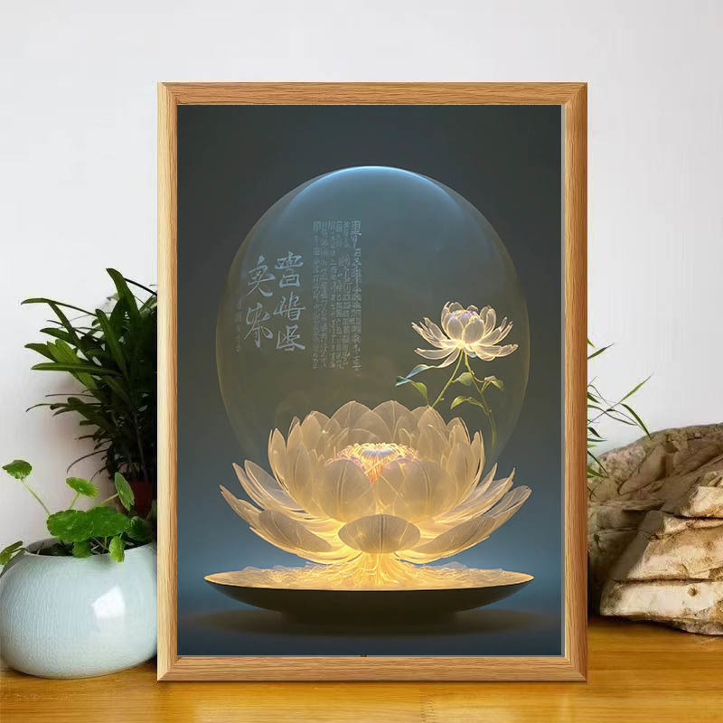 Worship Buddha Good Luck Golden Lotus Zen Platform Lotus Leaf Lotus ...