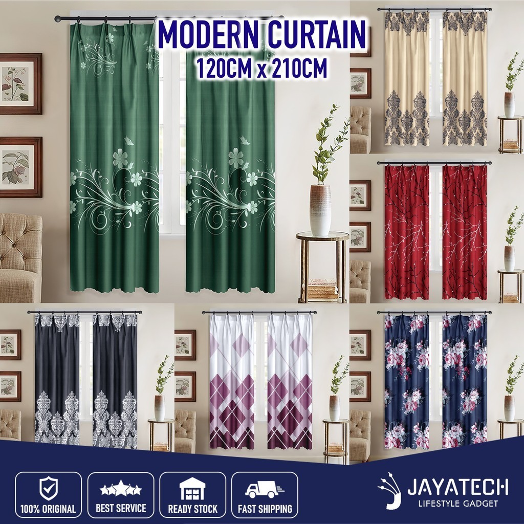 LANGSIR CURTAIN SEMI BLACKOUT LANGSIR TINGKAP LANGSIR PINTU LANGSIR ...