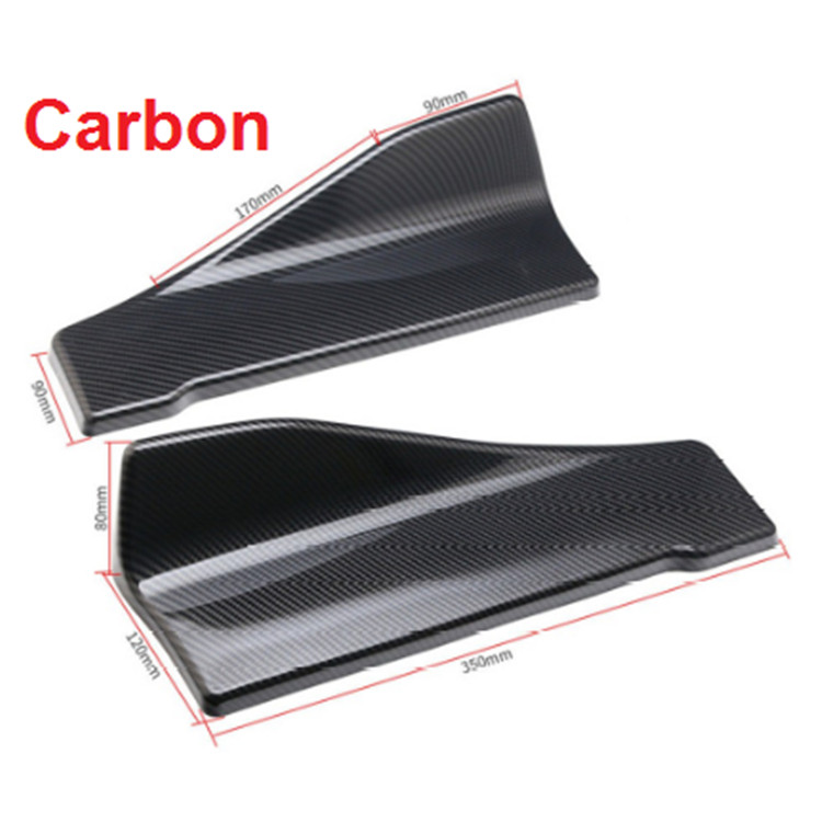 Universal Car Bumper Spoiler Rear Lip Side Skirt Rocker Wings 35cm ...