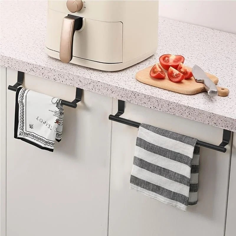 1PC Larger Towel Rod Steel Metal Wire Over Cabinet Towel Rack Storage ...