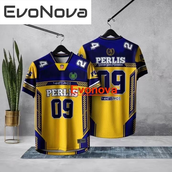 Evonova Jersey NFL PERLIS Lycra 2024 Tshirt Lelaki Lengan Pendek ...