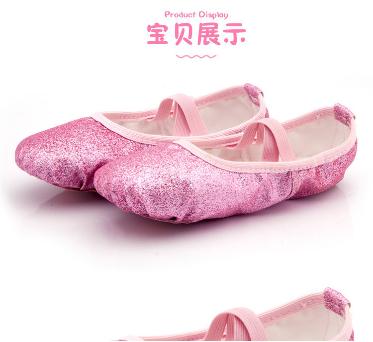 Gymnastics Shoes Shiny Performance Dance Shoes Girls Dancing Shoes ...