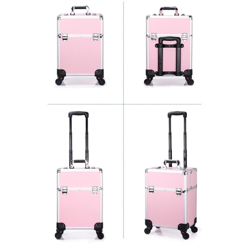 Cosmetic Case Trolley Makeup Box Suitcase Cosmetic Storage Large ...