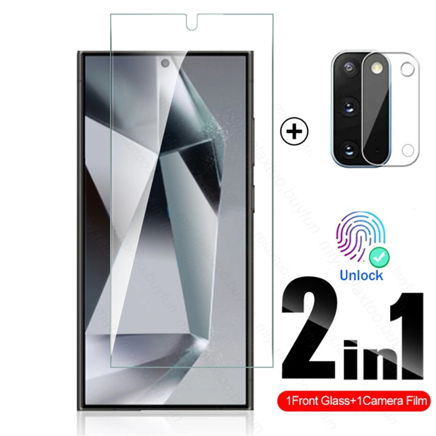 For Samsung Note20 Note 20 5G Tempered Glass Fingerprint Unlock Screen Protector Galaxy Not 20 ...