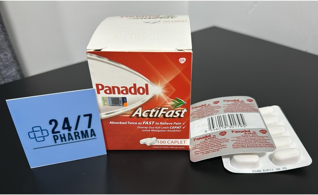 Panadol Actifast 10's Caplet Tablet Paracetamol 500mg Fever Headache ...