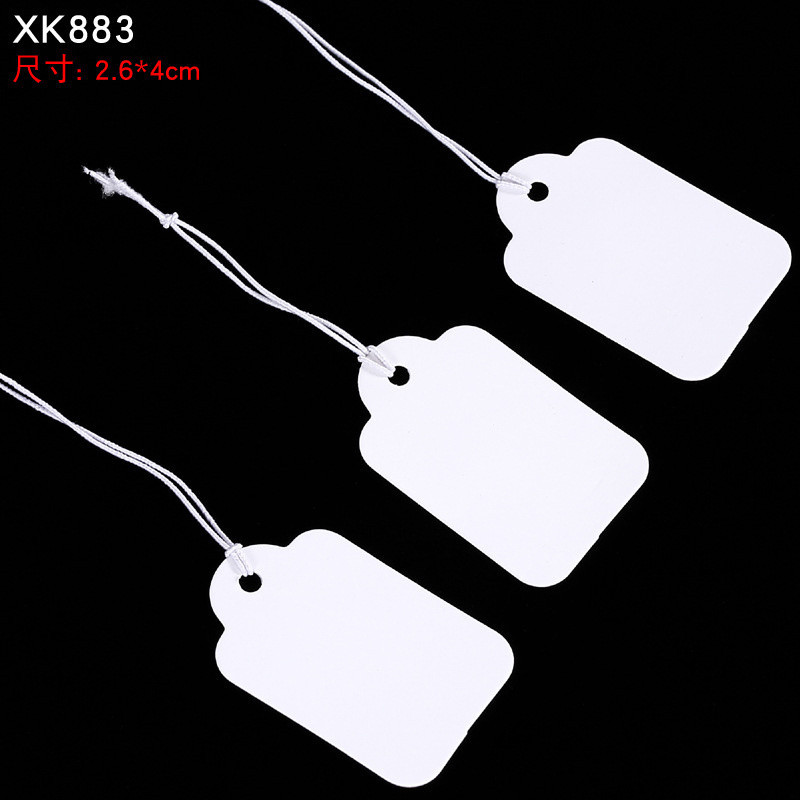 100pcs Jewelry and jewelry small tags DIY blank hanging rope small hang ...