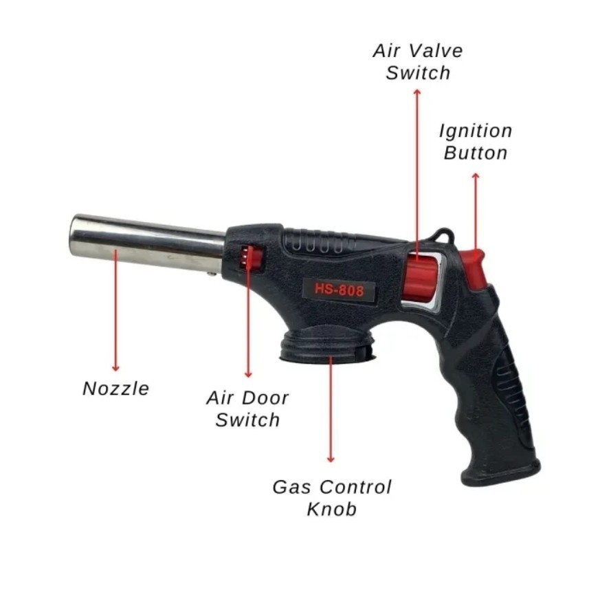 【1800℃】Multipurpose gas torch gun gas welding torch blow torch butane ...