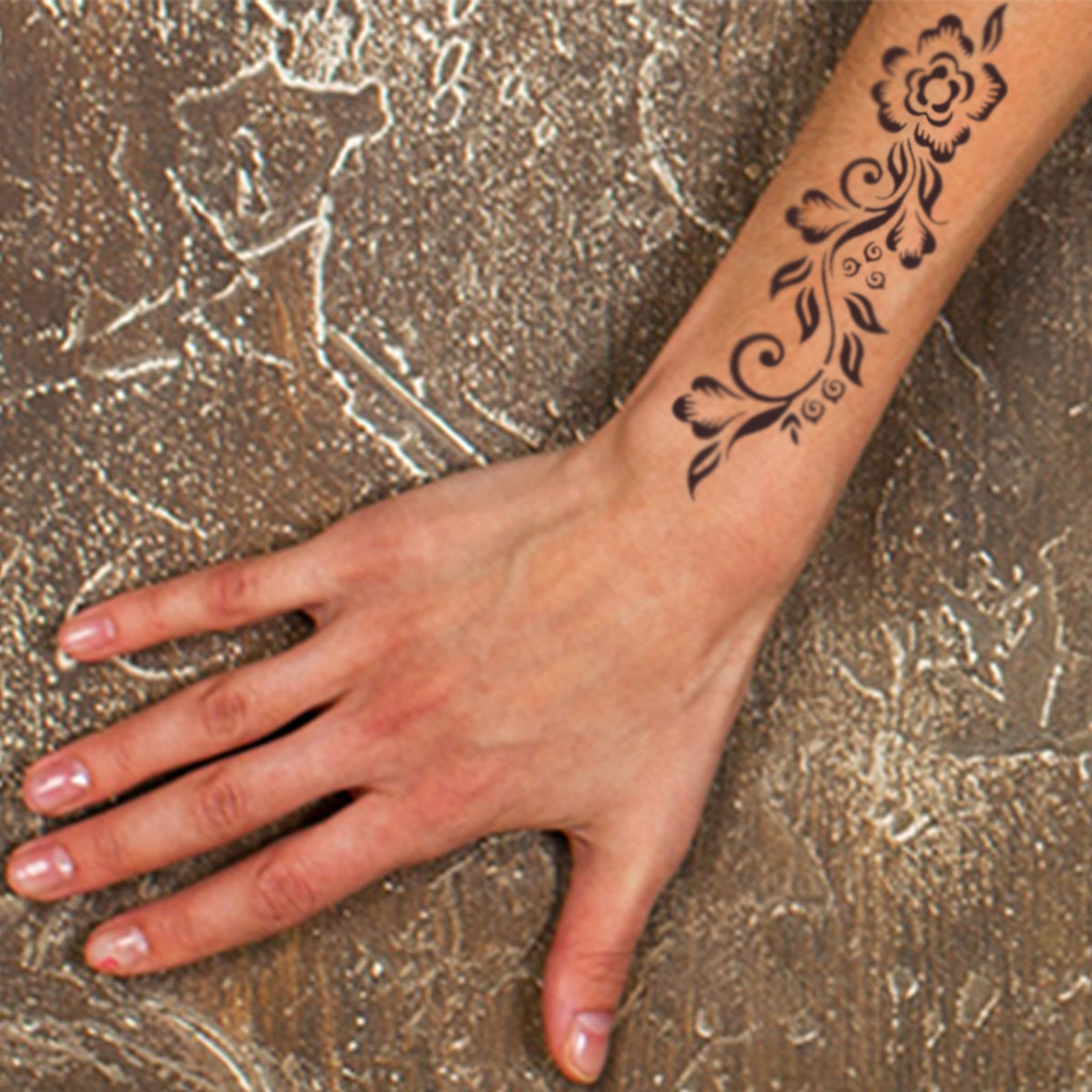Professional Henna Stencil Temporary Hand Tattoo Body Art Sticker ...
