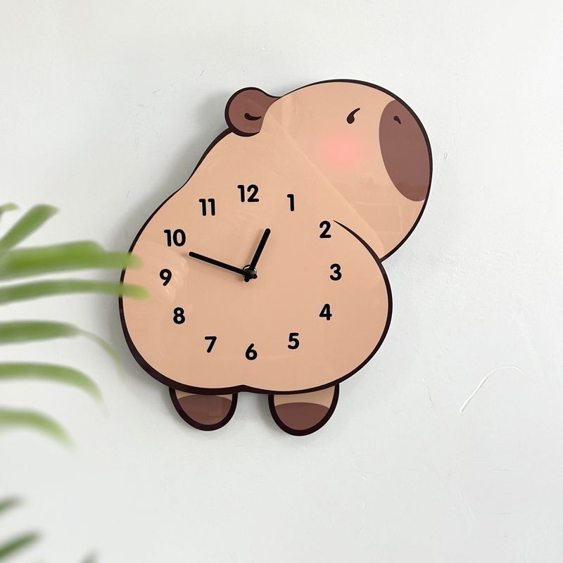 Swing Clock Capybara Funny Creative Wall Hanging Mute Clock Living Room ...