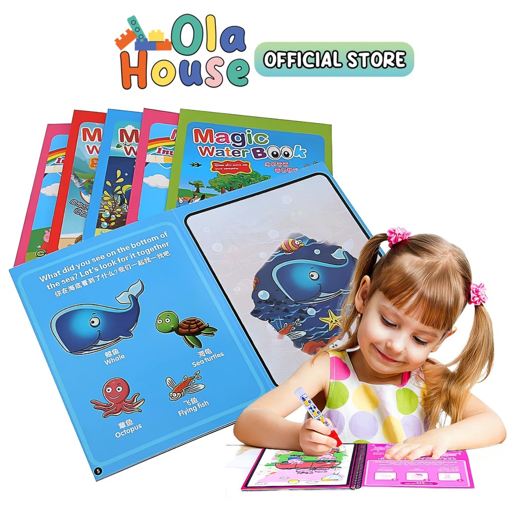 OLA Kid Magic Water Buku Mewarna Boleh Diguna Semula Pendidikan Tadika ...