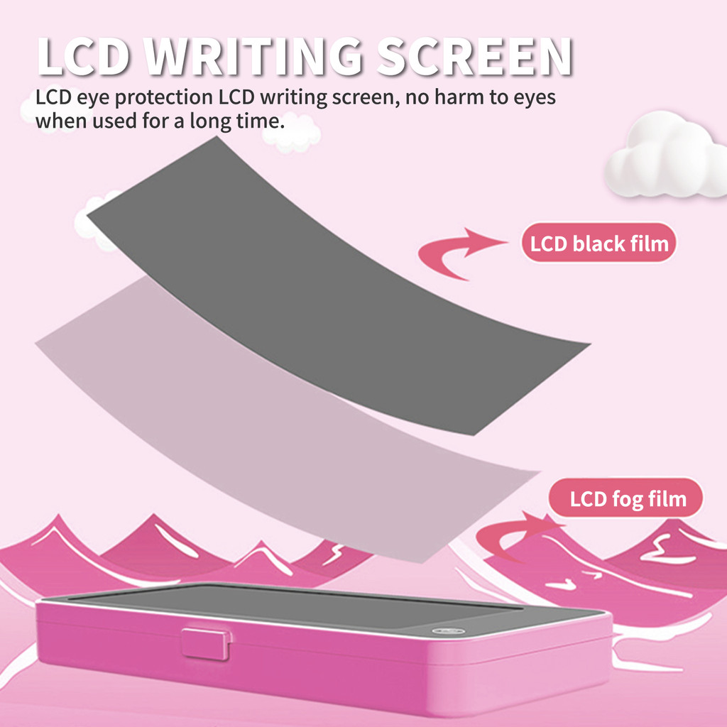 LED Pencil Case Smart Lcd Writing Tablet Stationery Box Storage Pen ...